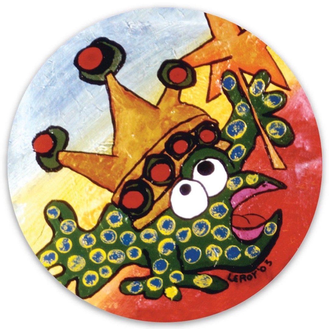King Frog With Magic Wand Vinyl Sticker - Etsy