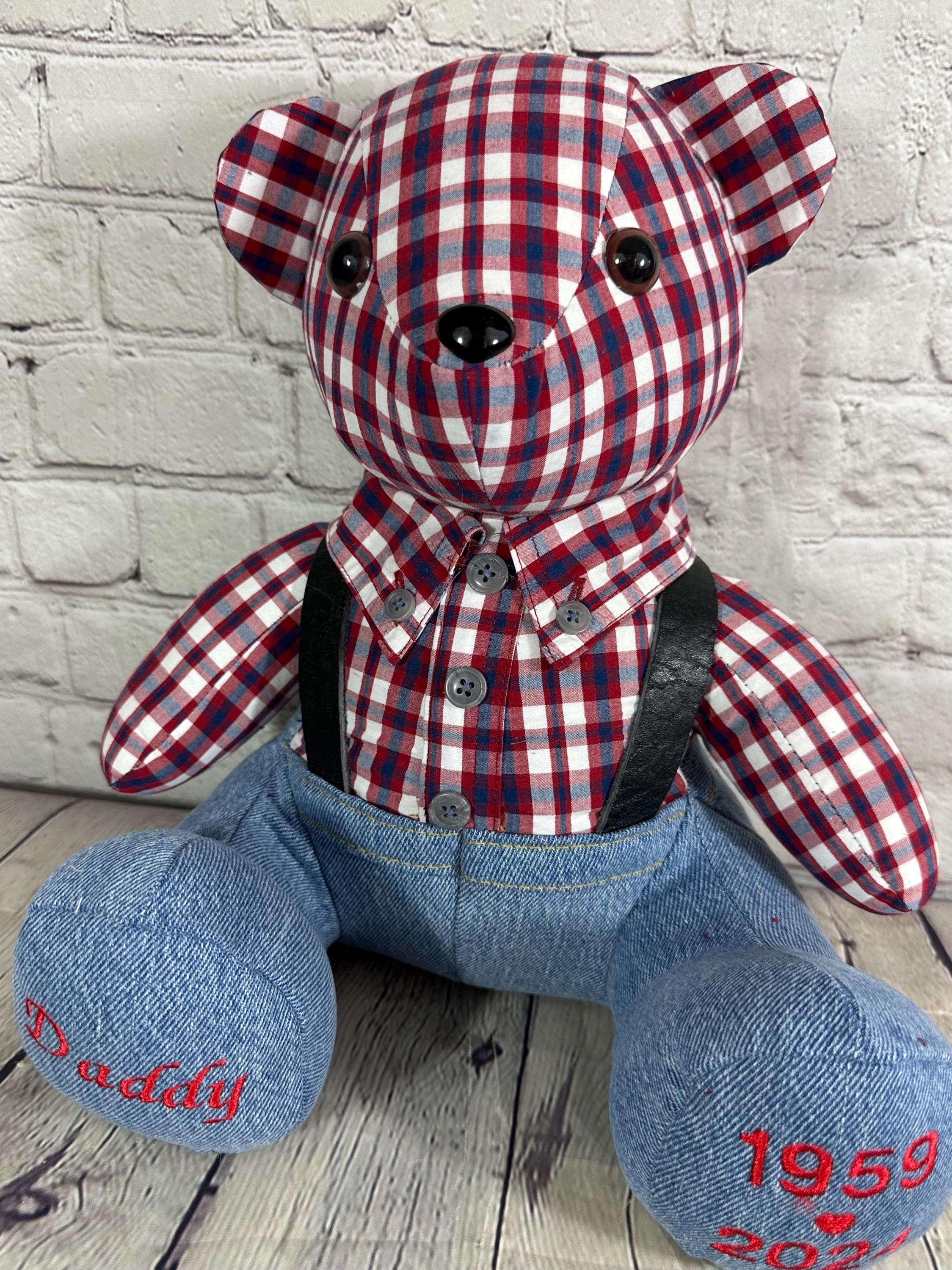 Bear Made With Loved One's Shirt With Collar and Suspenders - Etsy