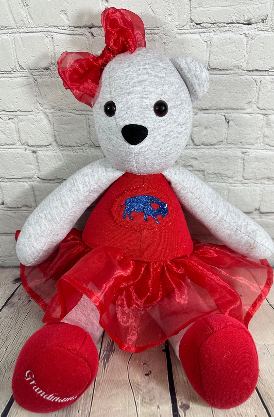 Snuggly Bear Made From Passed Loved One’s Clothing, Memory Bear, Bed ...