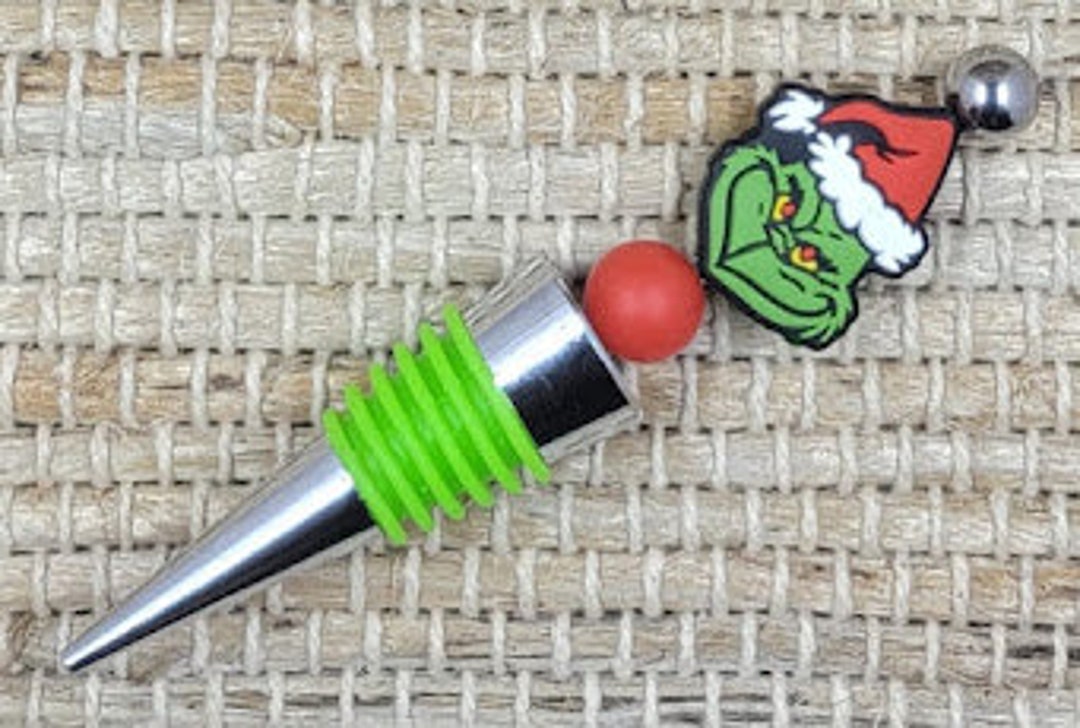 Grinch Focal Bead Wine Stoppers - Etsy