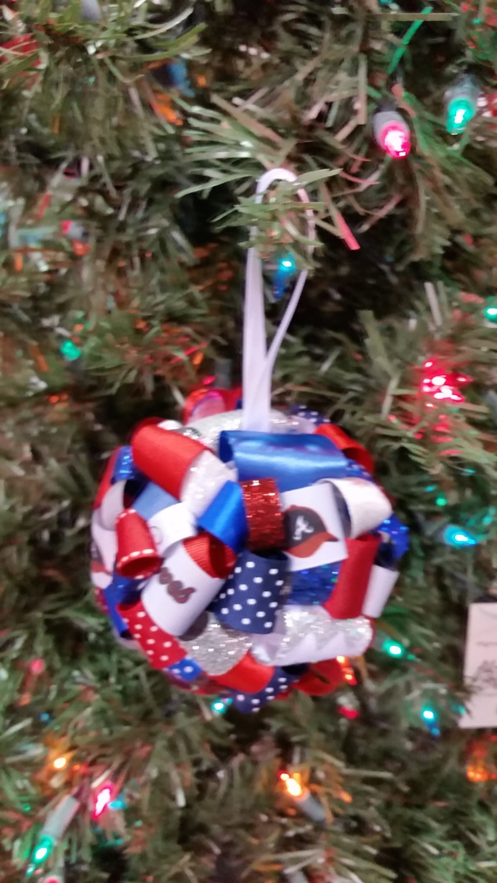 Atlanta Braves or Other MLB Teams Ribbon Topiary-style Ornament Great ...