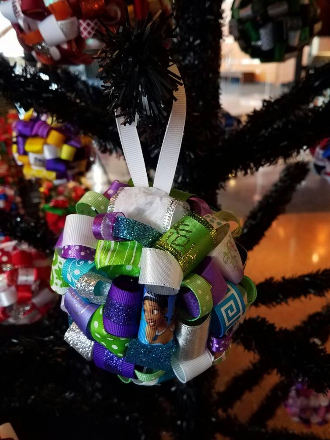 The Princess and the Frog Disney Inspired Tiana Ribbon Topiary-style ...