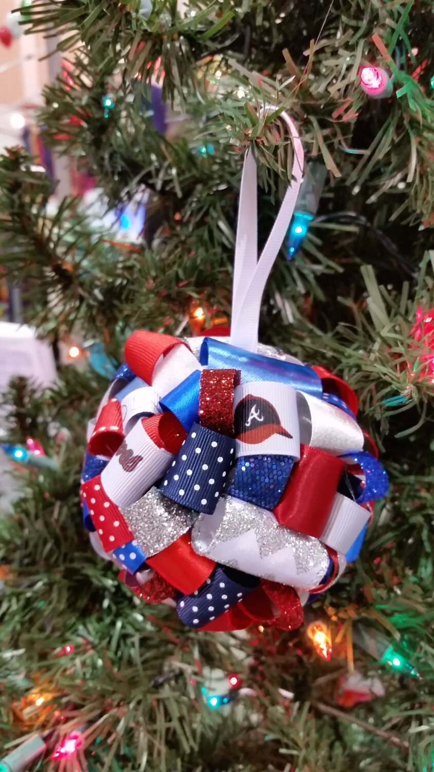 Atlanta Braves or Other MLB Teams Ribbon Topiary-style - Etsy