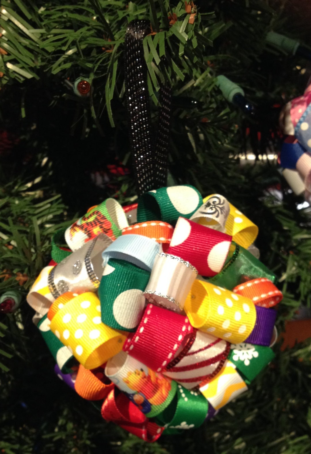 Winnie the Pooh Ribbon Topiary-style Ornament - Great for the Holidays ...
