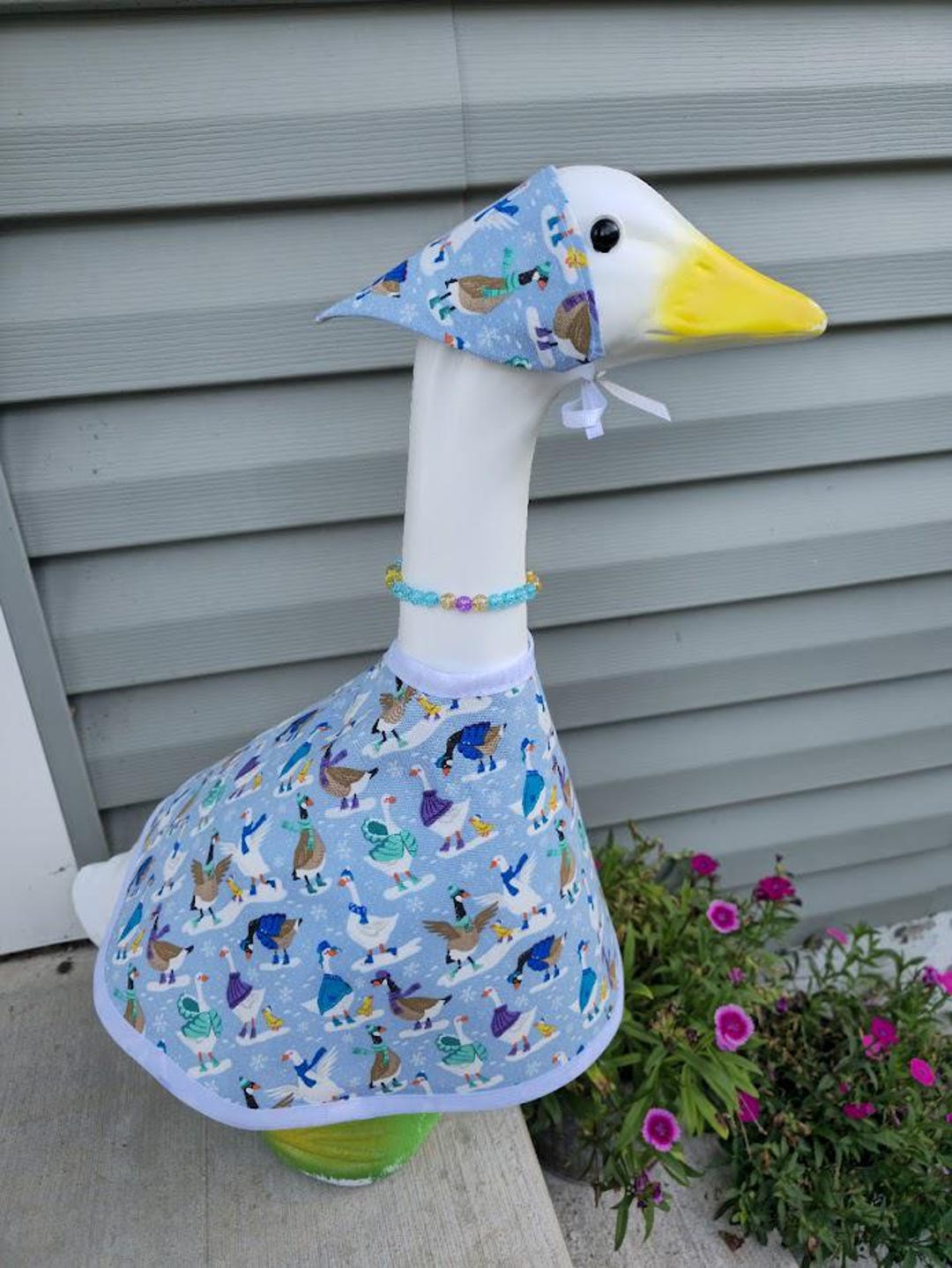 Winter Goose Porch Goose Outfit With Dress, Hat/scarf and Necklace ...