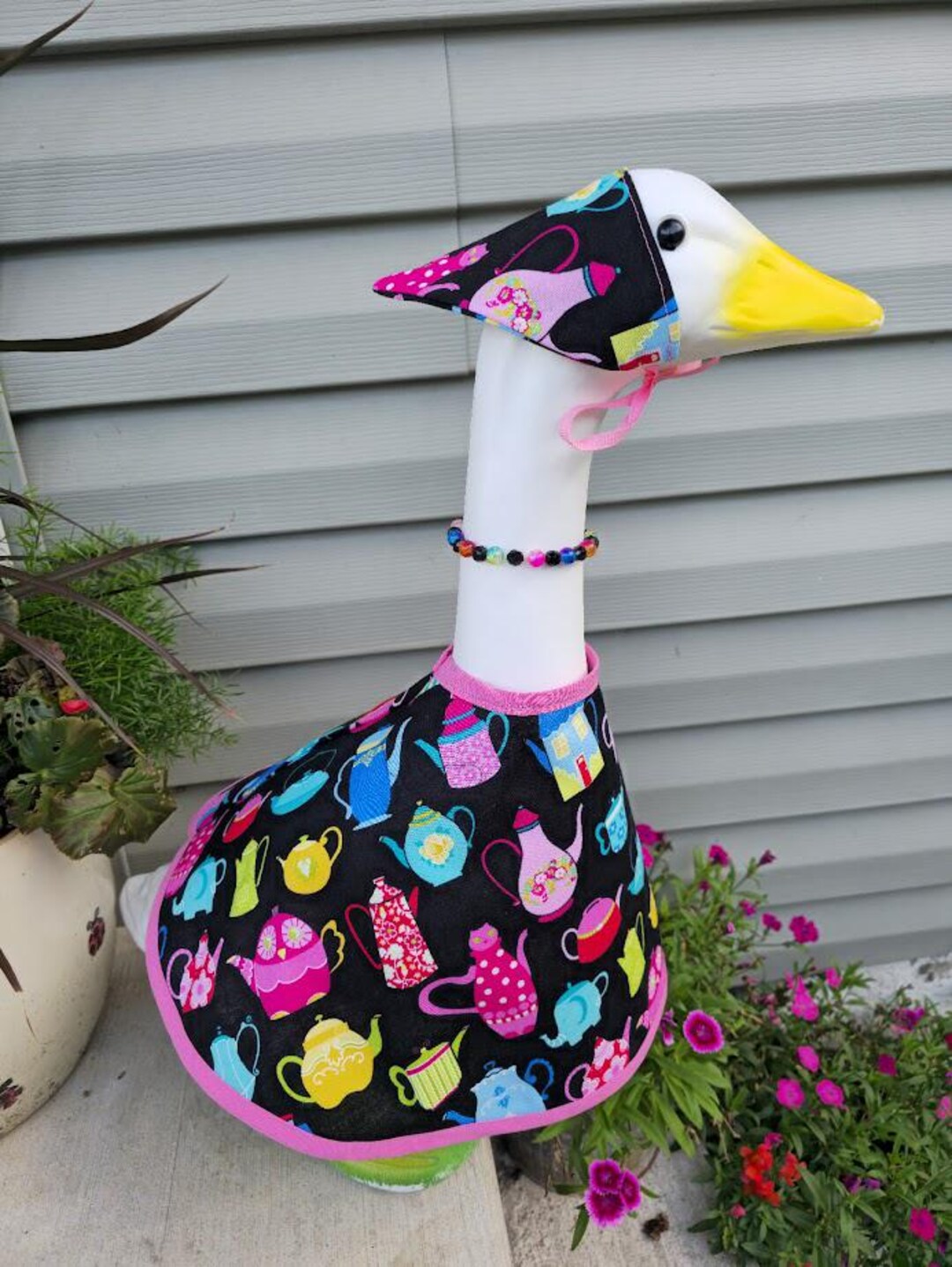 Teapot Porch Goose Outfit With Dress, Hat/scarf and Necklace. Perfect ...