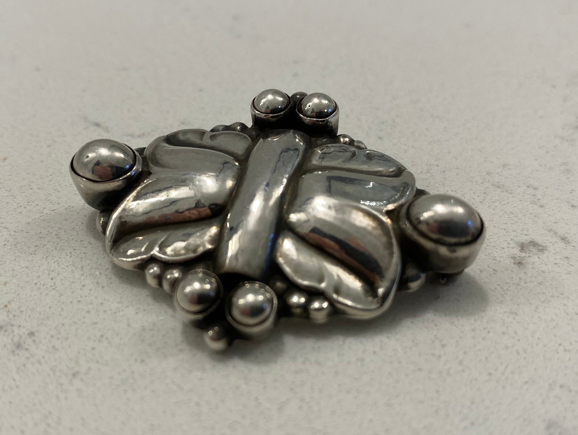 Georg Jensen Sterling Art Deco Brooch Number 54 Denmark - Etsy