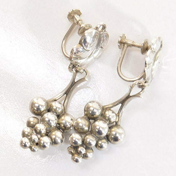Georg Jensen Sterling Moonlight Grapes earrings Number 40 Denmark Etsy
