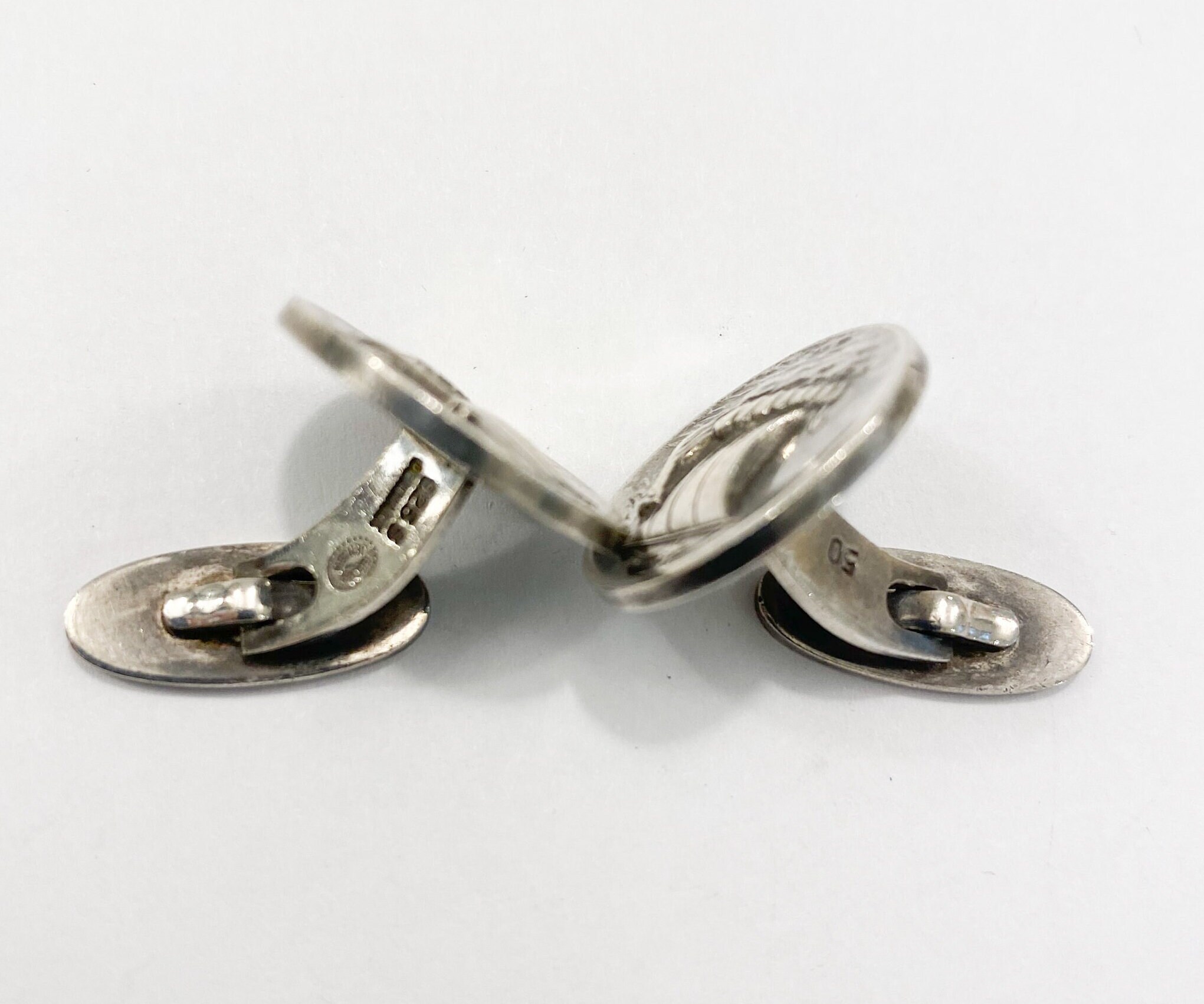 Georg Jensen Sterling Viking Ship Cufflinks Number 50 Denmark NEW PRICE ...