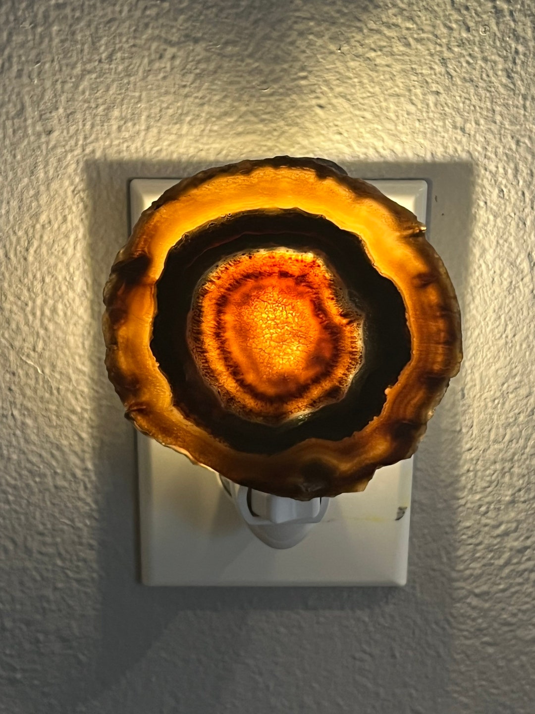 Agate Night Light Geode Night Light Agate Slice Light Bedroom Night ...