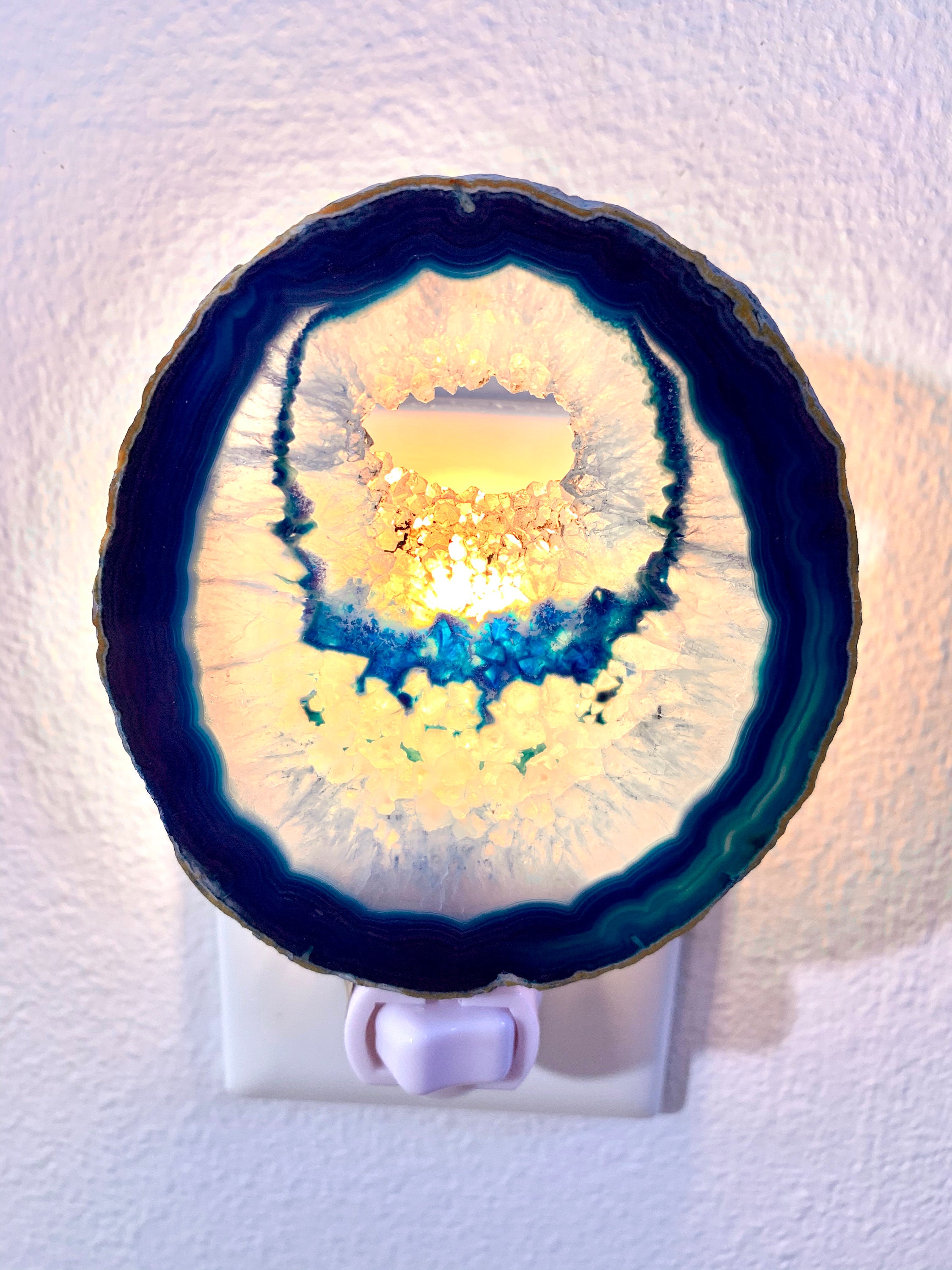 Agate Night Light Geode Night Light Agate Slice Light - Etsy Canada