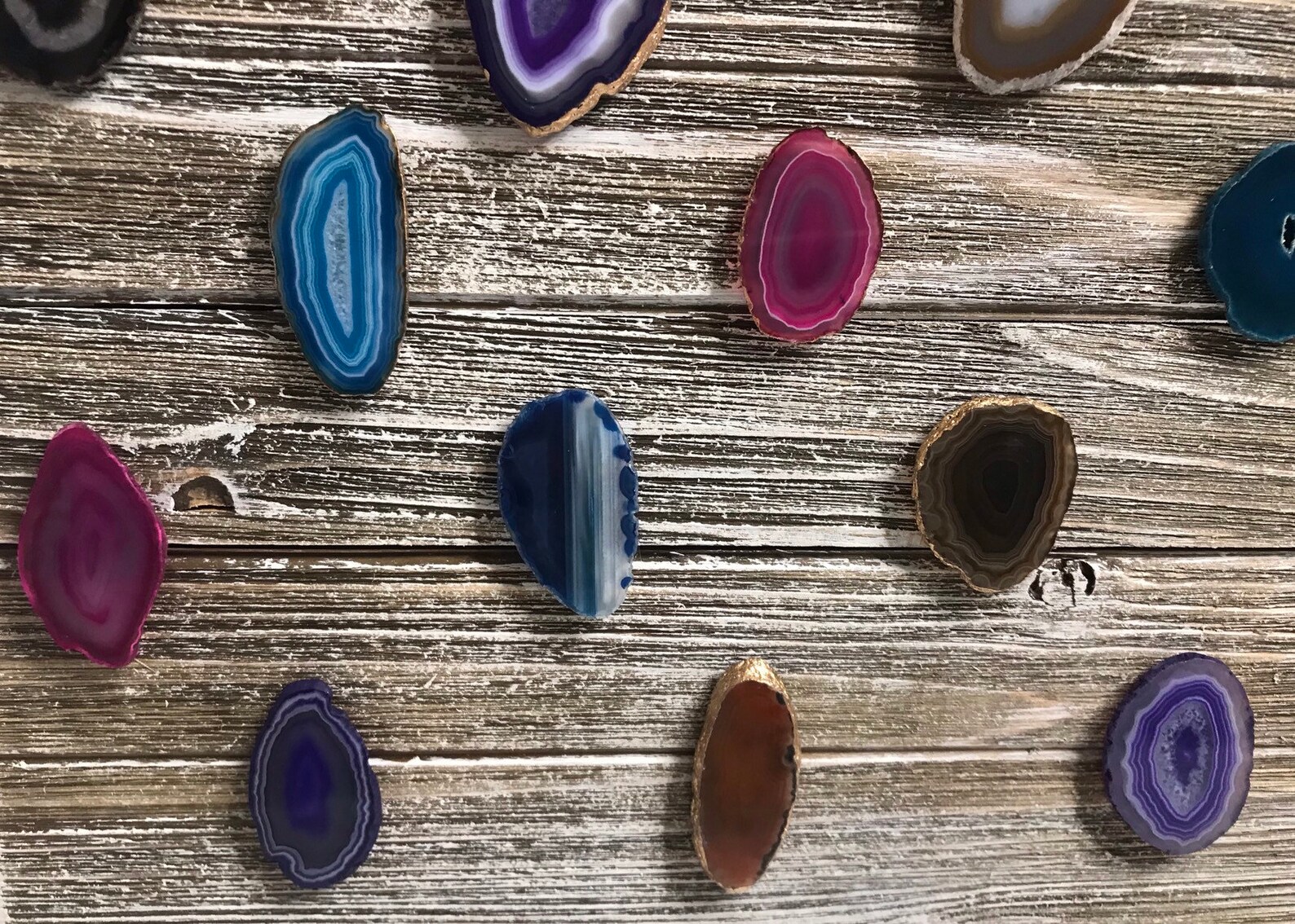 Agate Slice Refrigerator Magnets/ Crystal Magnets/ Crystal | Etsy