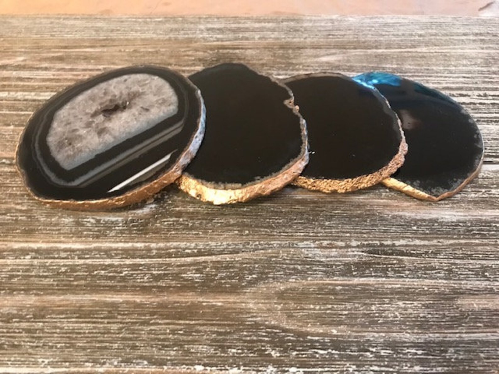 Agate Slice Coaster Authentic Brazilian Agate Geode slices | Etsy