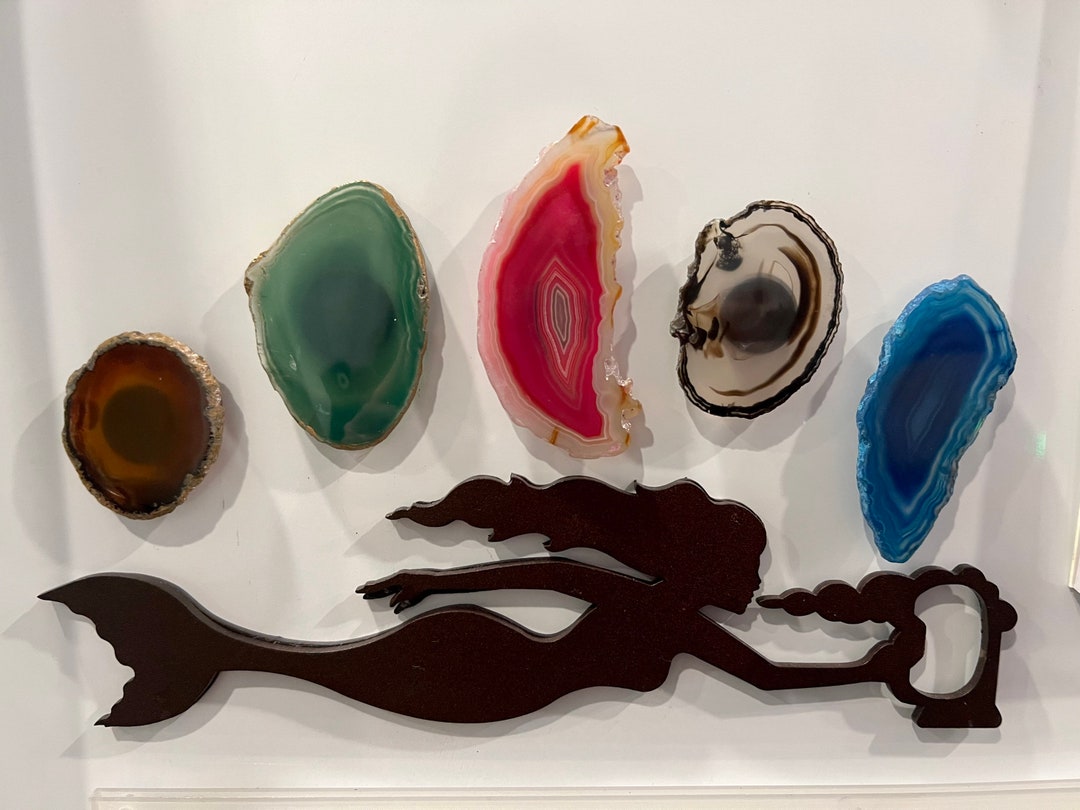 Agate Slice Refrigerator Magnets/ Crystal Magnets/ Crystal Home Decor ...