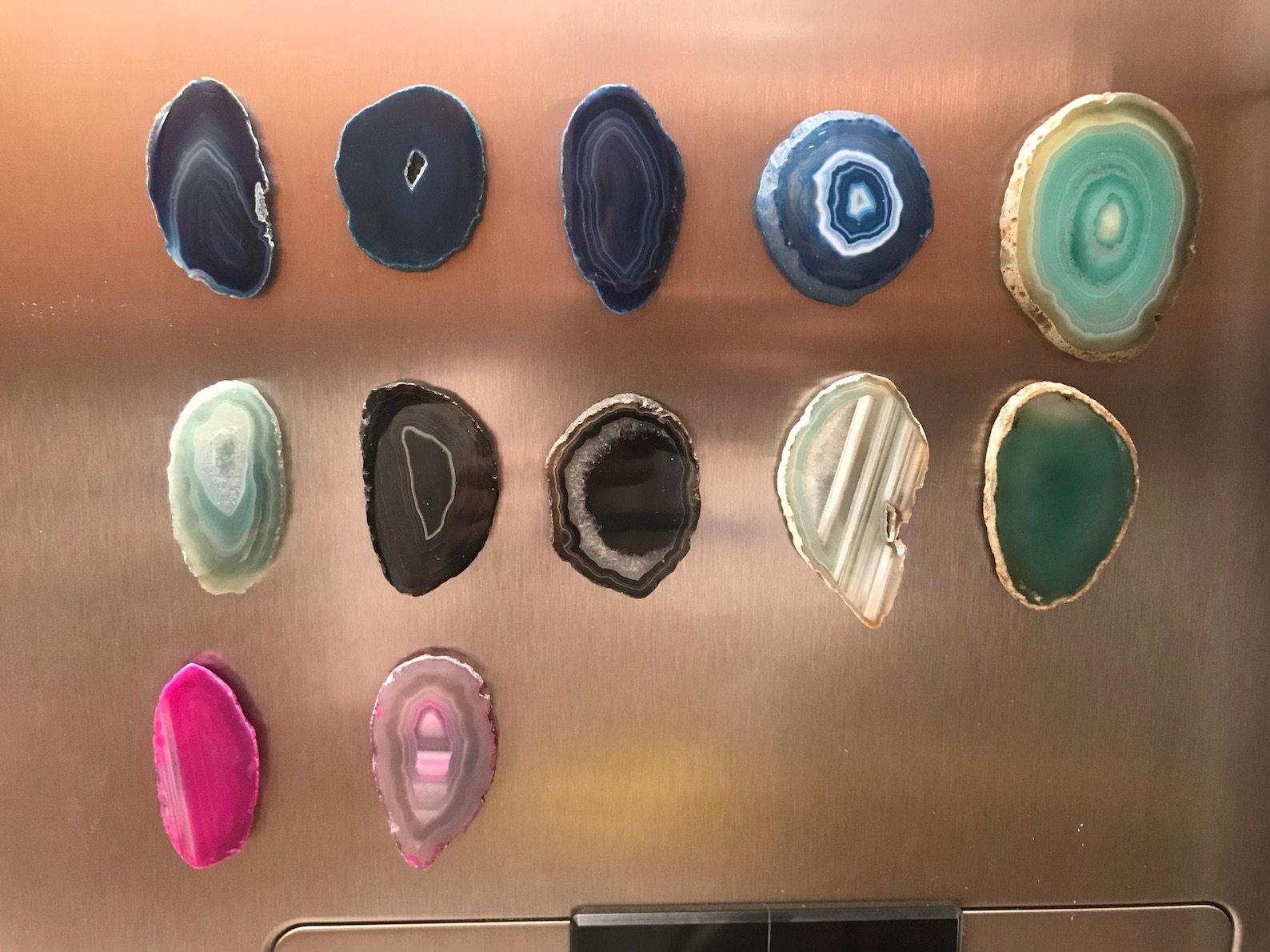 Agate Slice Refrigerator Magnets/ Crystal Magnets/ Crystal | Etsy