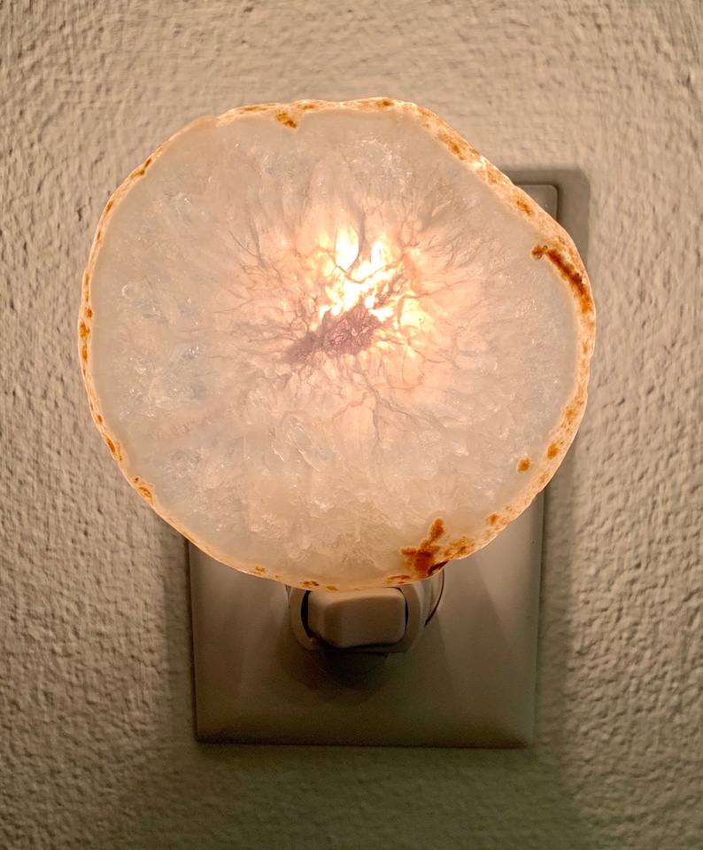 Agate Night Light Geode Night Light Agate Slice Light - Etsy