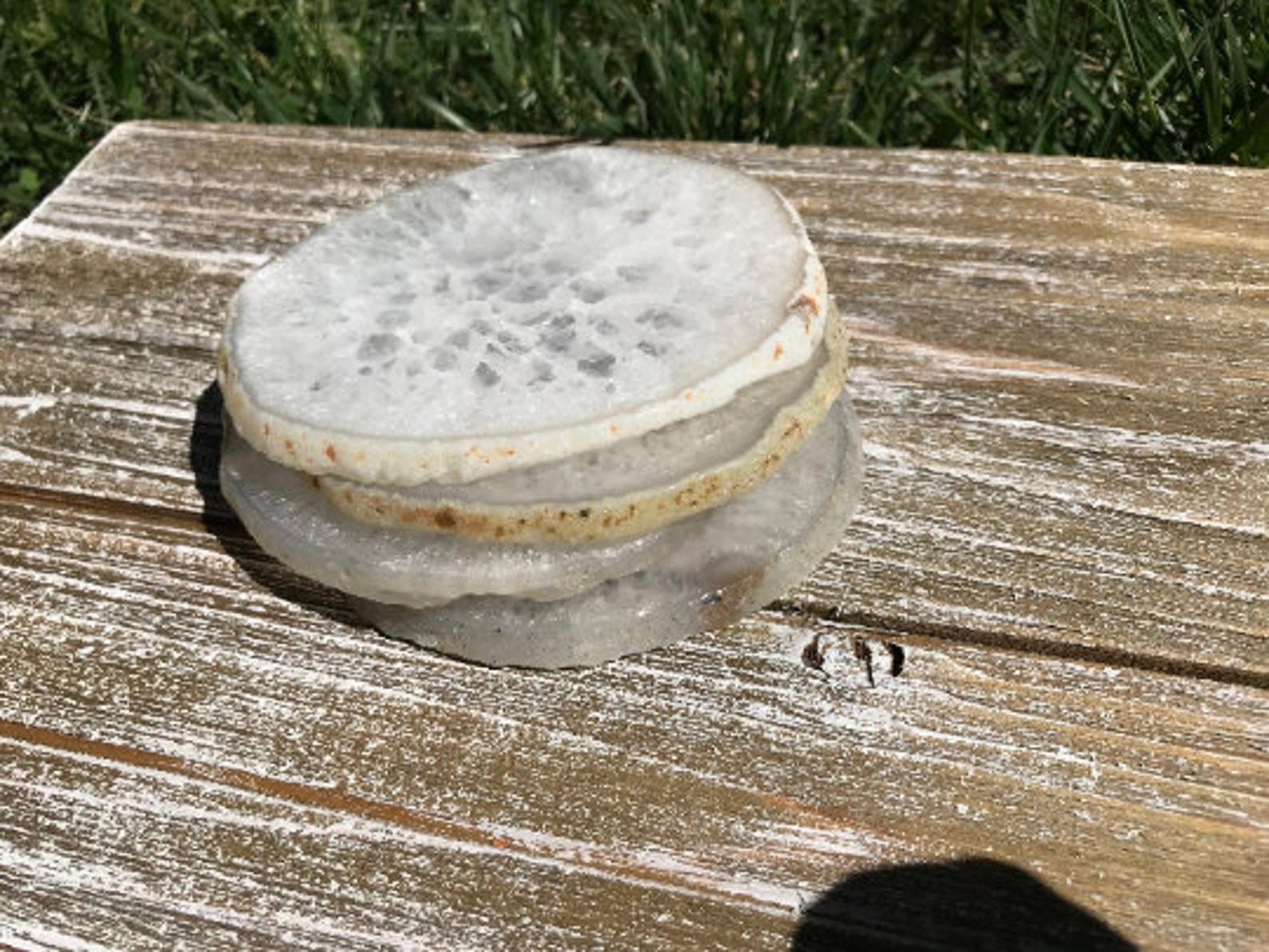 Agate Slice Coaster Authentic Brazilian Agate Geode slices | Etsy