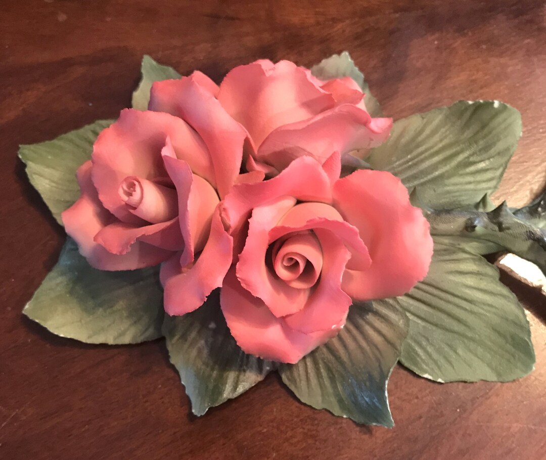 Capodimonte Roses, Italian Fine Porcelain Flower, Delicate Handmade ...