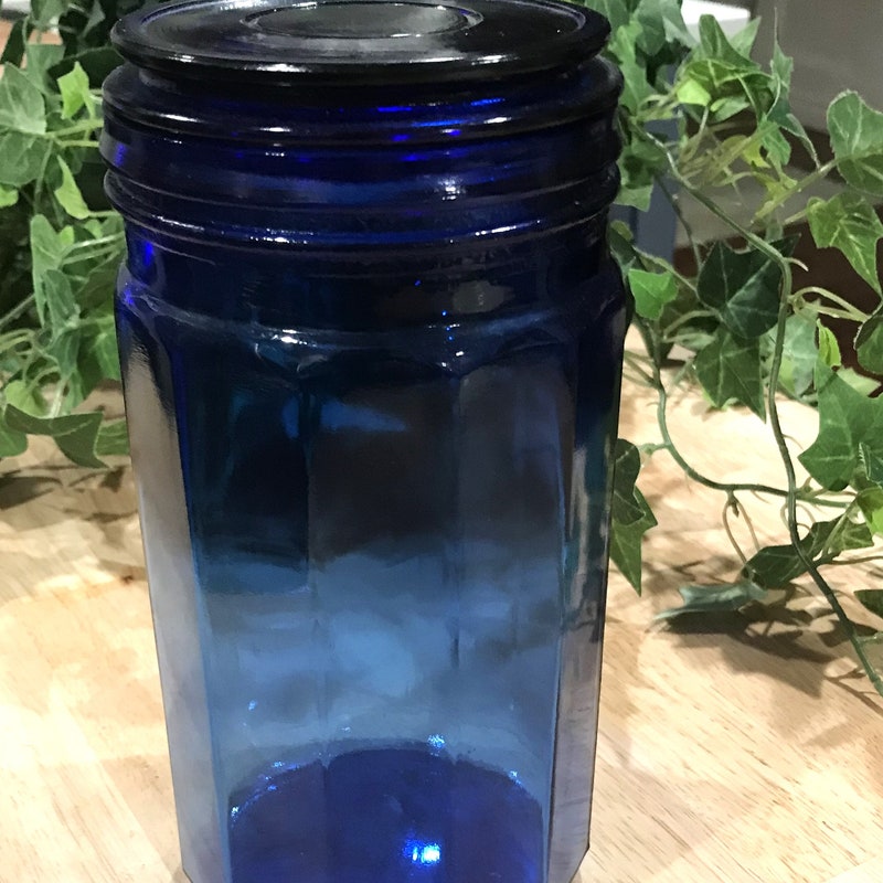 Cobalt Blue Jar - Etsy