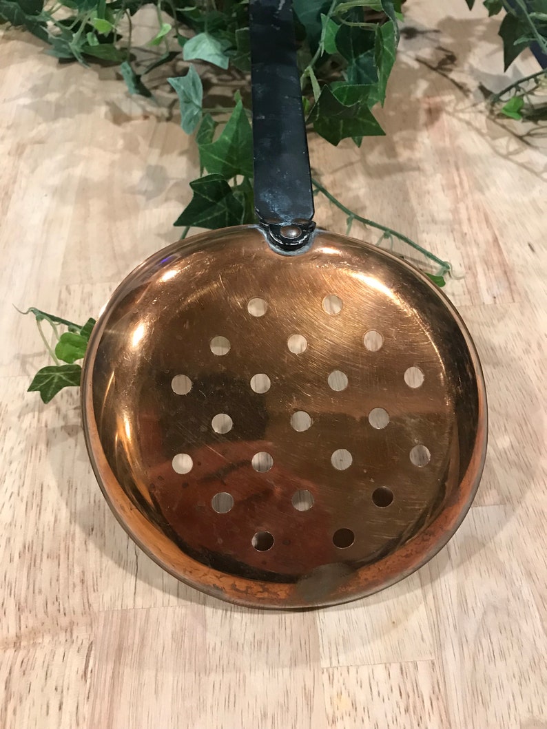 Copper and Steel Ladle, European Cottage or Farmhouse Décor, Large ...