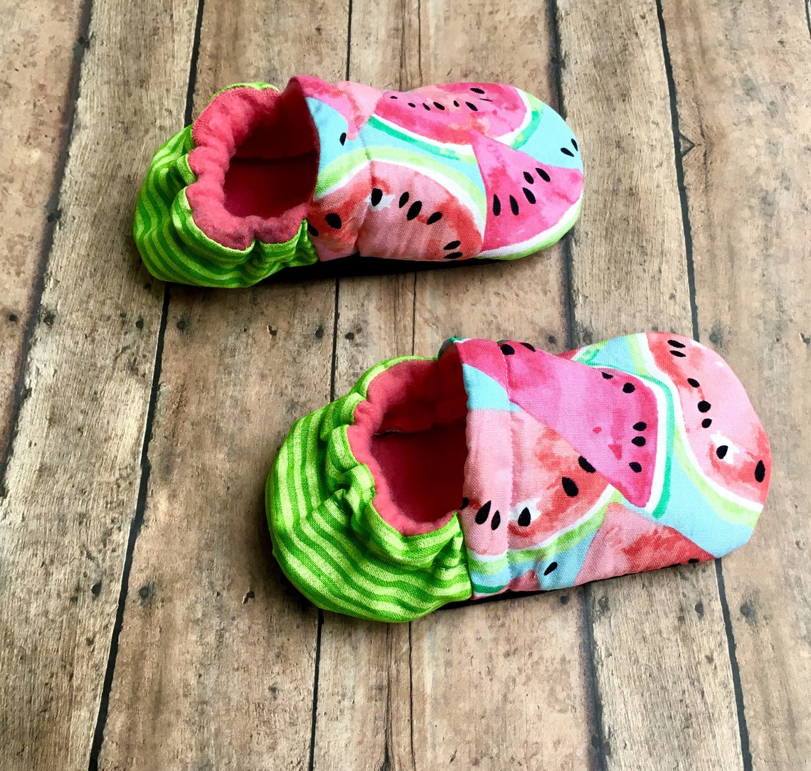 Juicy Watermelon Baby & Toddler Moccasins Fruity Soft Sole - Etsy