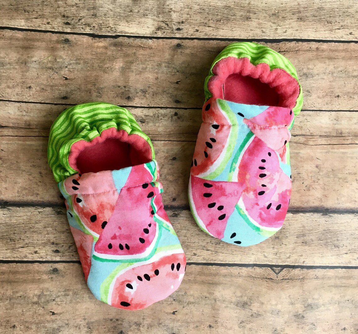 Juicy Watermelon Baby & Toddler Moccasins Fruity Soft Sole - Etsy