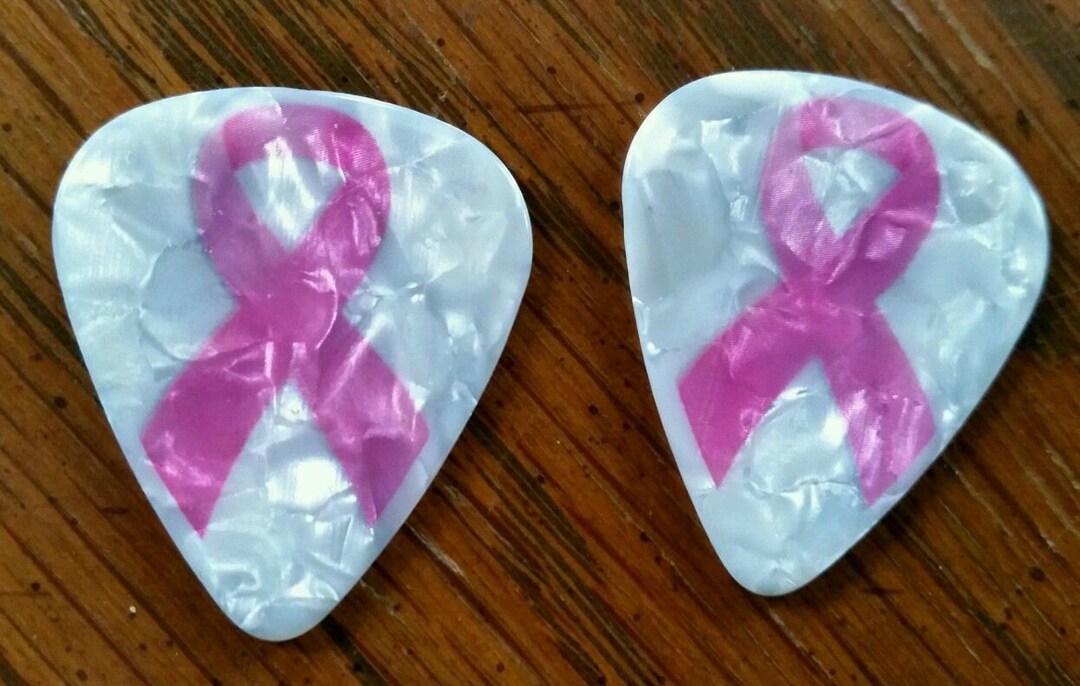 Breast Cancer Awareness Picks, Breast Cancer Guitar Picks, 2 Picks - Etsy