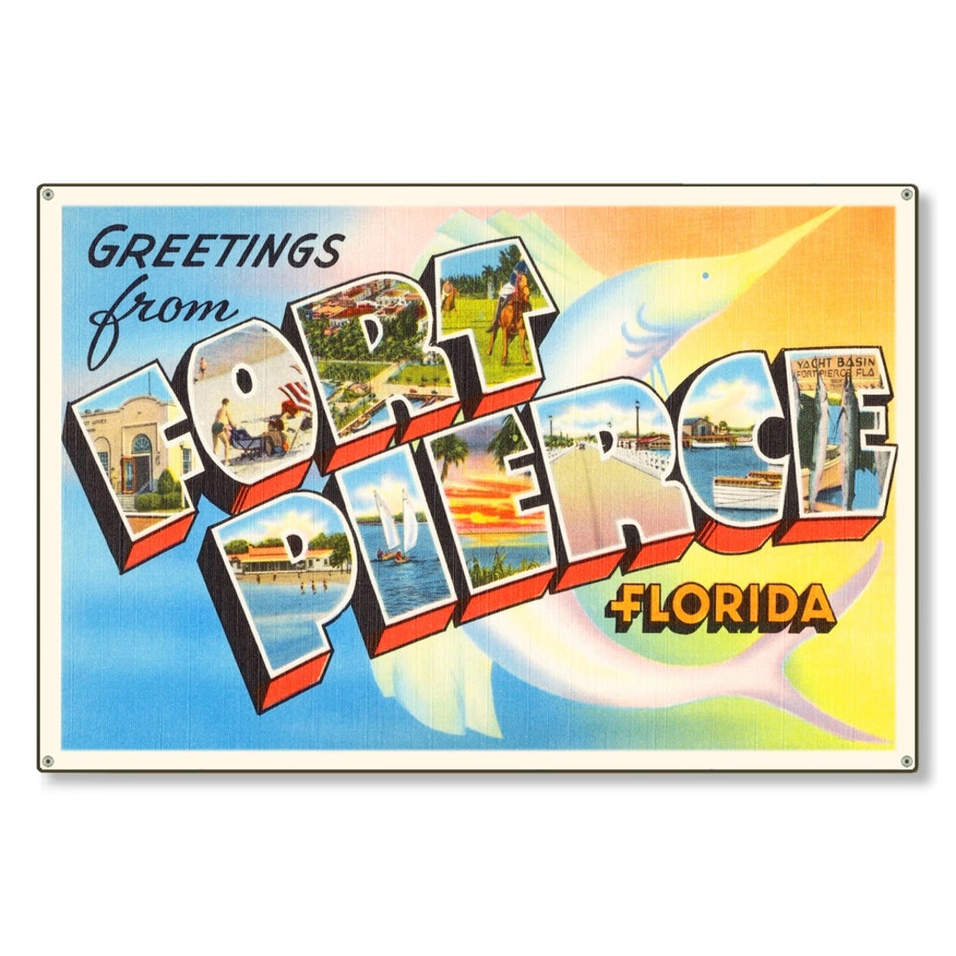 Fort Pierce Florida fl Old Retro Vintage Travel Postcard - Etsy España