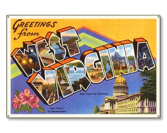 West Virginia Metal Sign - Etsy