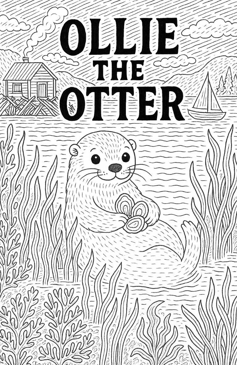 Ollie the Otter "o" Printable Coloring Mini Book - Etsy