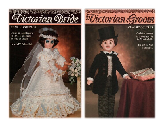 Classic Couples Victorian Bride and Groom Set Crochet PDF | Etsy