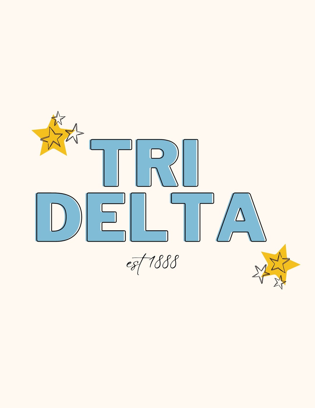 Tri Delta (delta Delta Delta) Sorority Printable Download, Big Little ...
