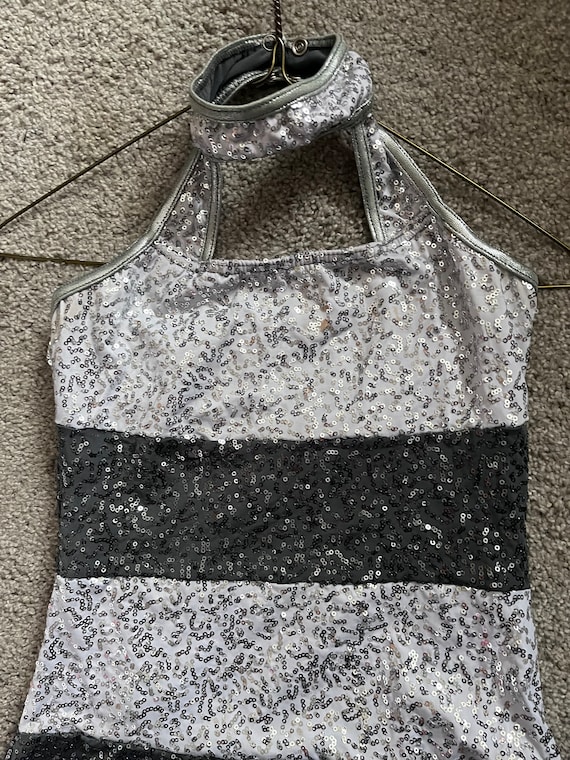 Silver Glitter Dance Dresses Girls Costume Dress Girl… - Gem