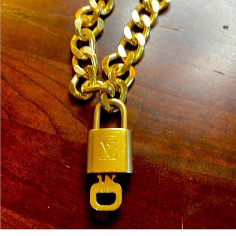 Louis Vuitton Lock Necklace - Etsy Canada
