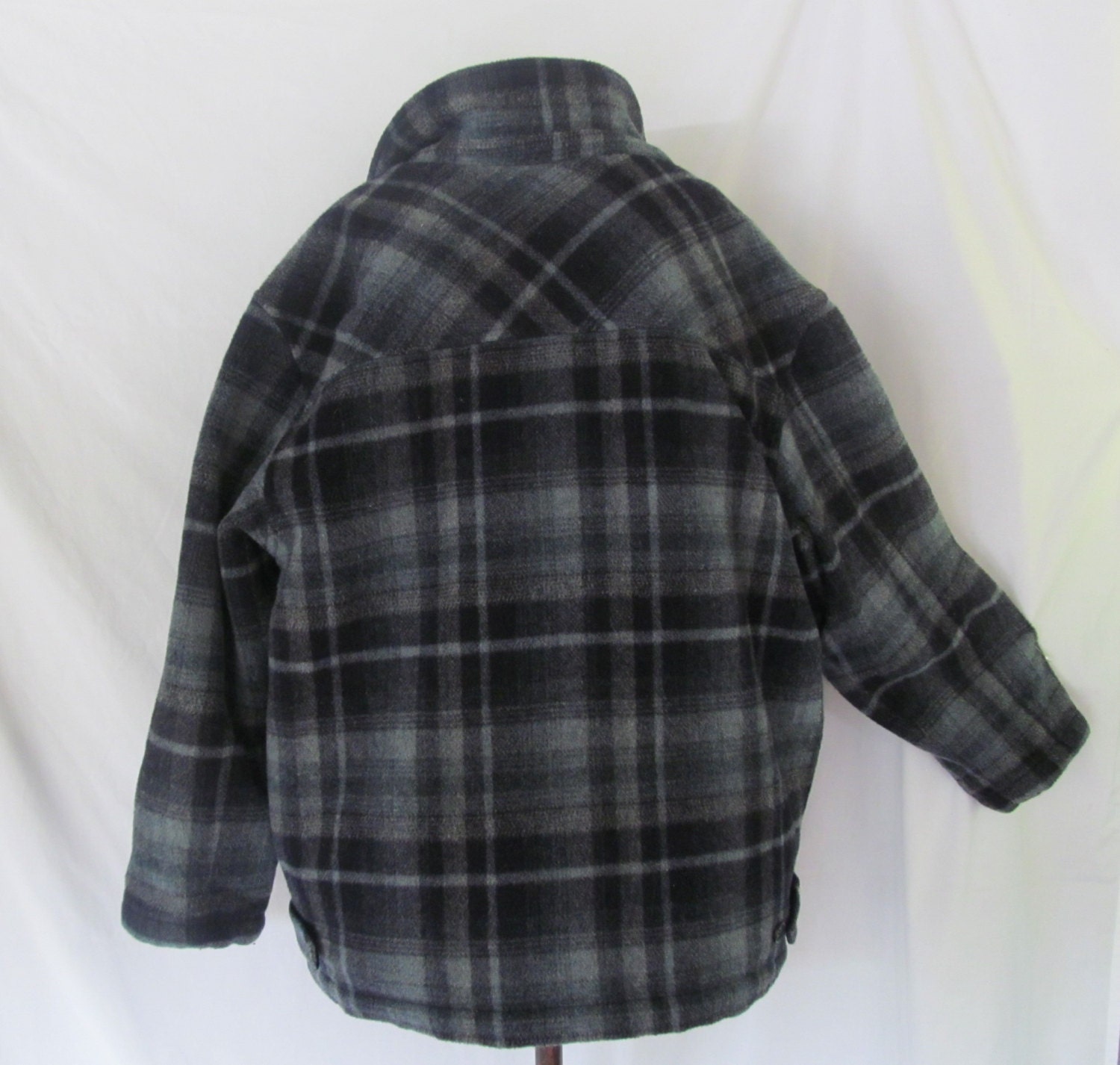 Warm Blue Plaid Jacket Wool Insulated Parka LEE Plaid Wool - Etsy