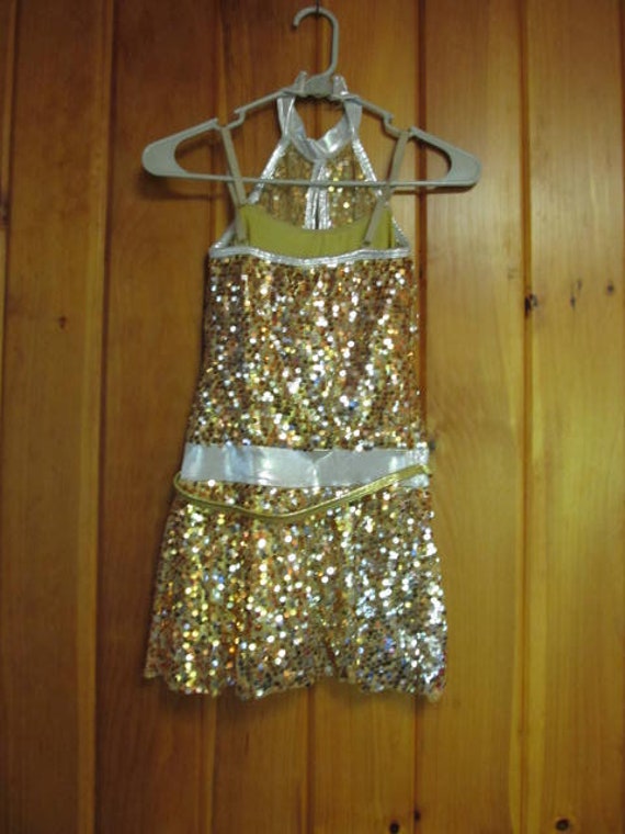 Gold Glitter Dance Dresses Girls Costume Dress Girls … - Gem