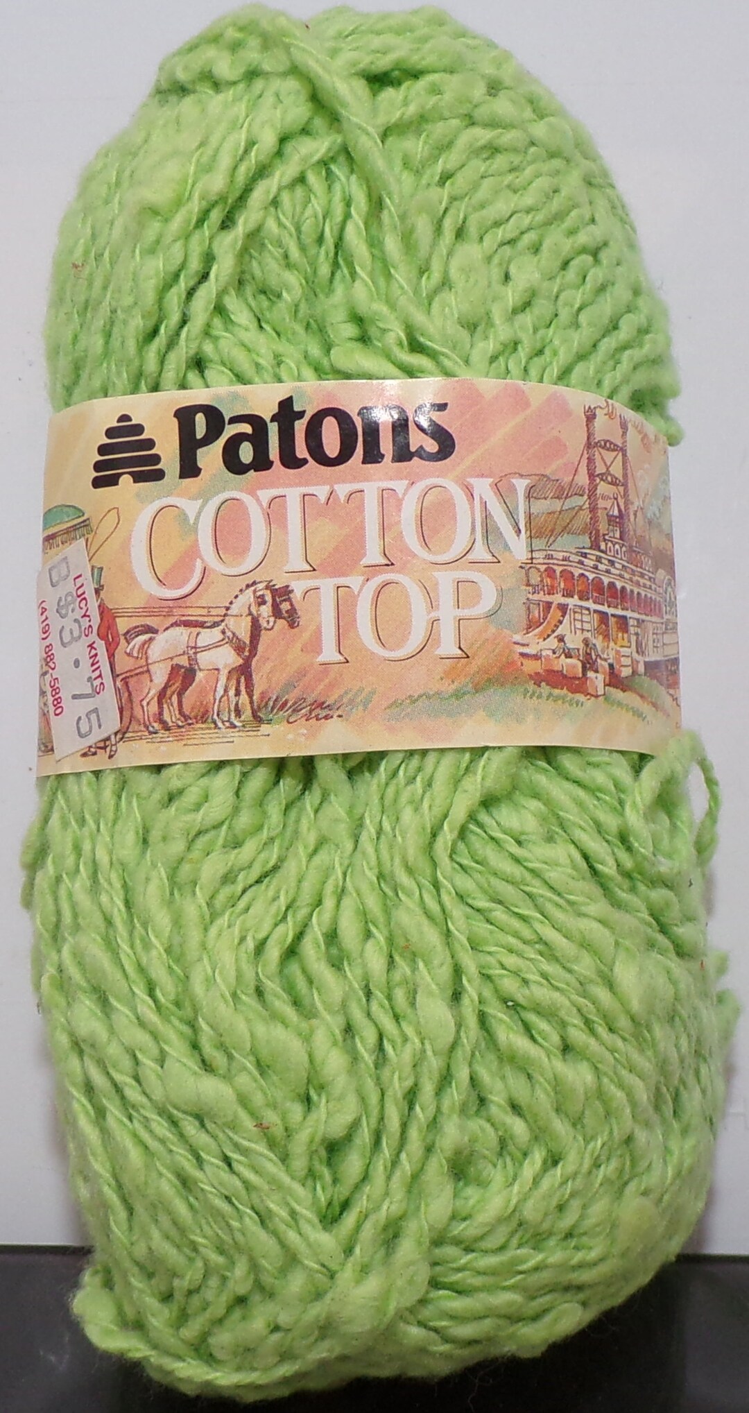 Patons 'cotton Top' Lime Green; Cotton; Lot of 2 Skeins - Etsy