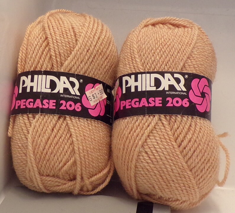 Phildar 'pegase 206' Beige Acrylic Wool Vintage - Etsy