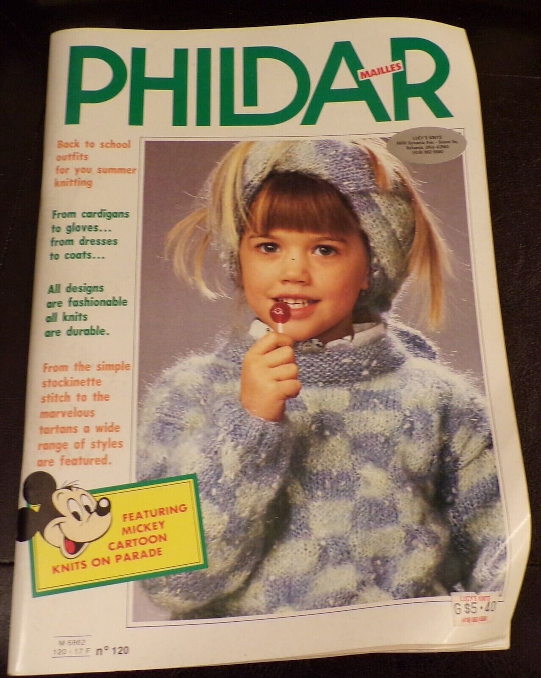 Phildar Mailles Magazine Back to School Outfits, 1985 120, 2nd ...