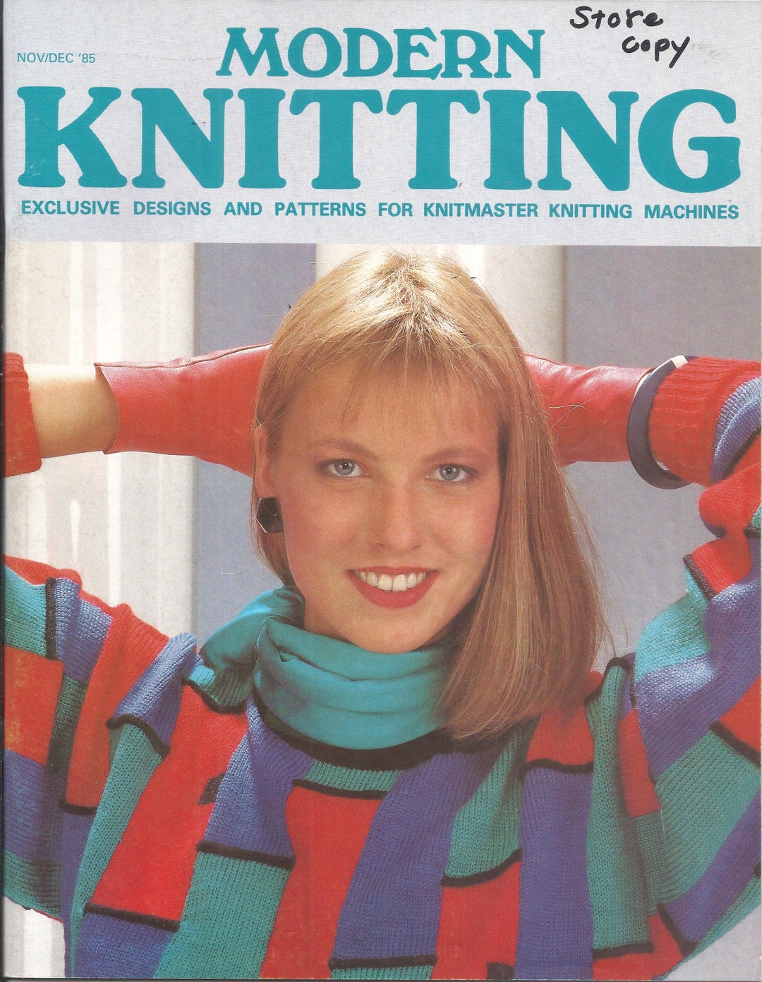 Modern Knitting Magazine for Machine Knitters; Knitmaster; Nov/dec 1985 ...