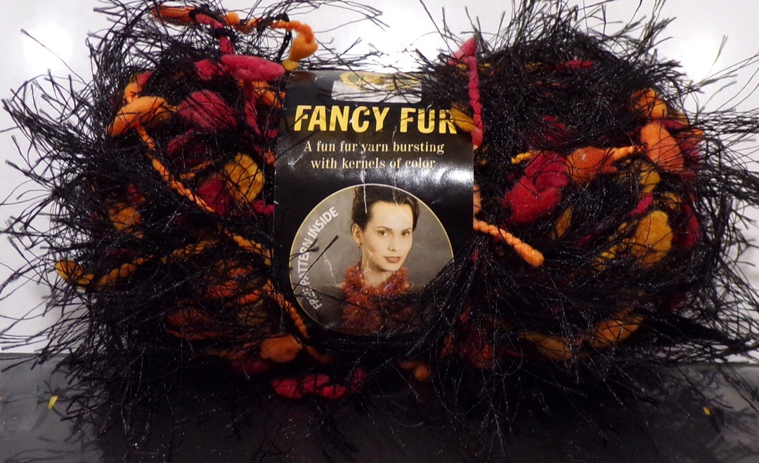 Lion Brand 'fancy Fur' Jungle Print; Eyelash; 1 Full Skein - Etsy