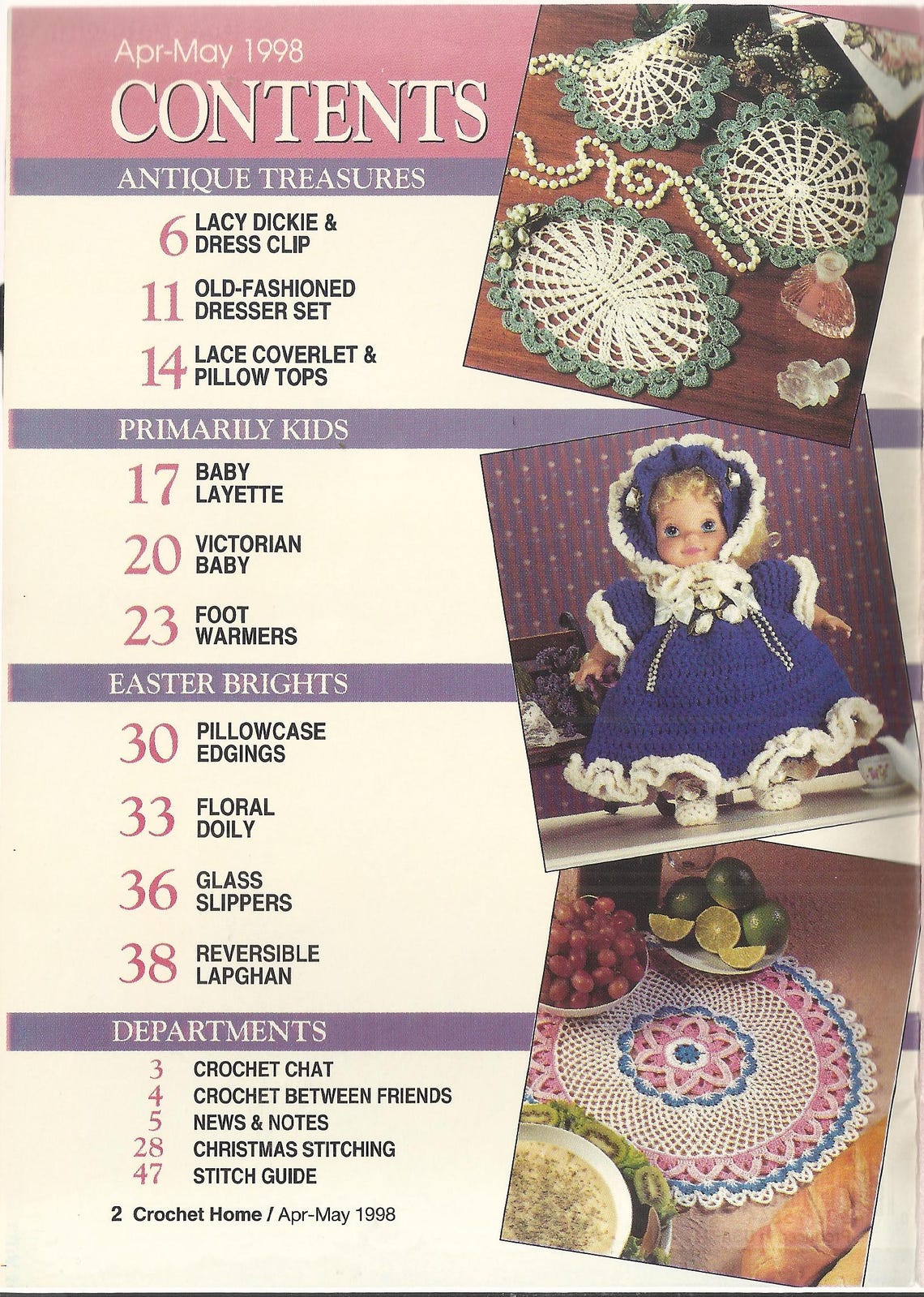 Crochet Home Magazine #64 Apr-may 1998; 20 Terrific Ideas! - Etsy