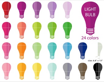 Light bulb clip art | Etsy