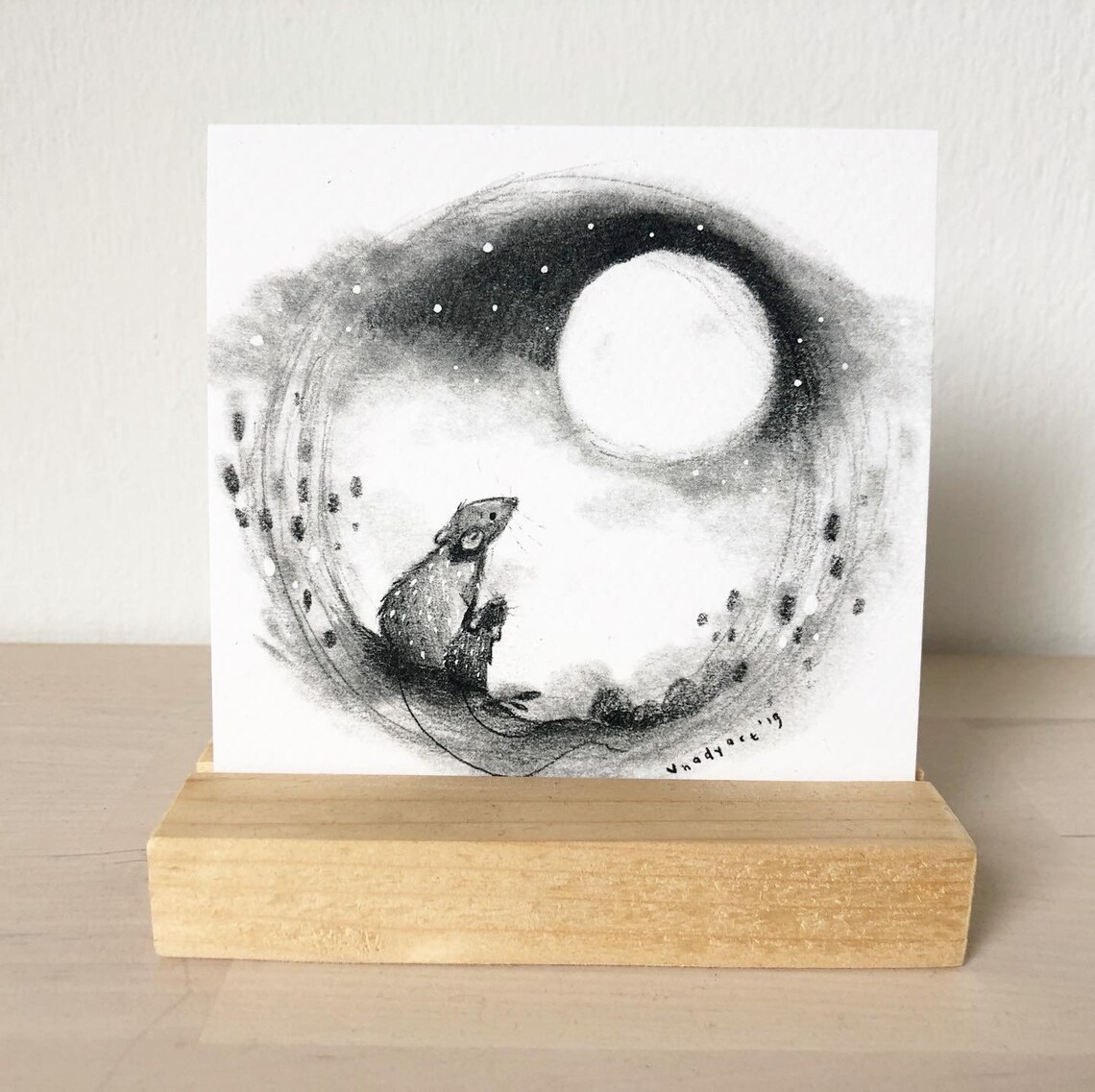 C55: Moon Gazing Art Print | Etsy