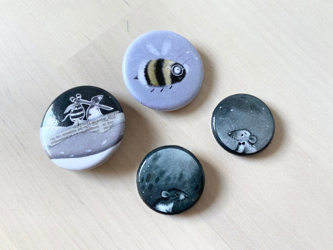 All the Cute Button Badges Set of 4 Buttons Rat Badges - Etsy