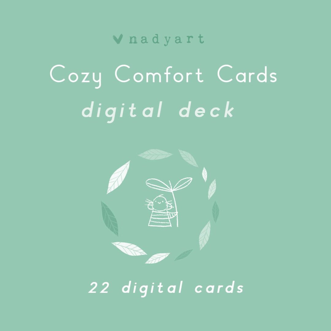 DIGITAL Deck: Cozy Comfort Cards for Sad & Anxious Moments - Etsy