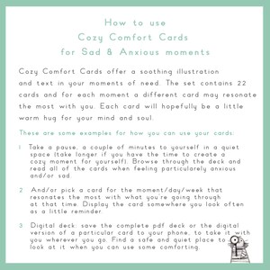 DIGITAL Deck: Cozy Comfort Cards for Sad & Anxious Moments - Etsy