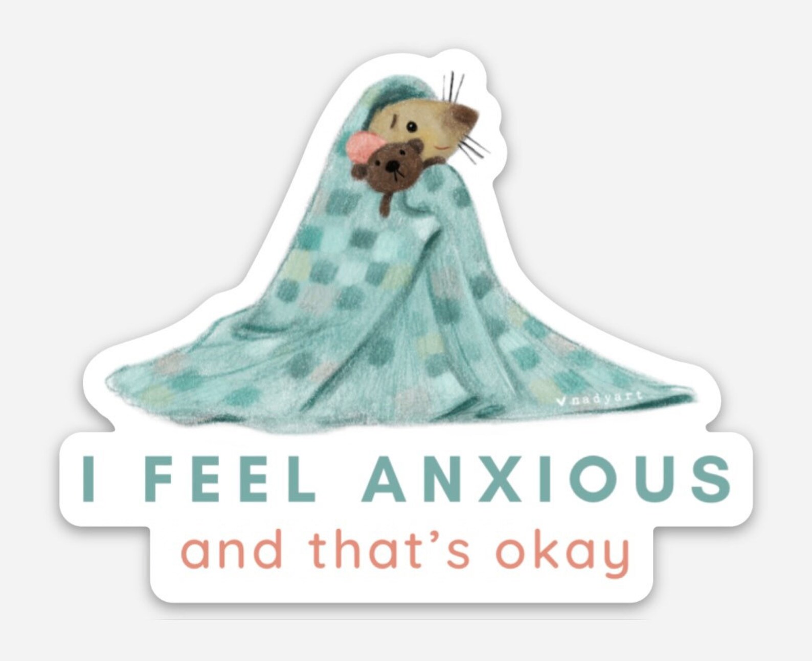 Anxious Sticker Vinyl Sticker I Feel Anxious and Thats - Etsy