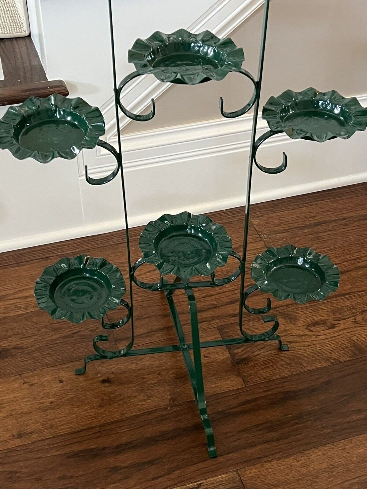 Vintage Iron Patio Porch Garden Plant Stand RESORTED Powder Coated ...