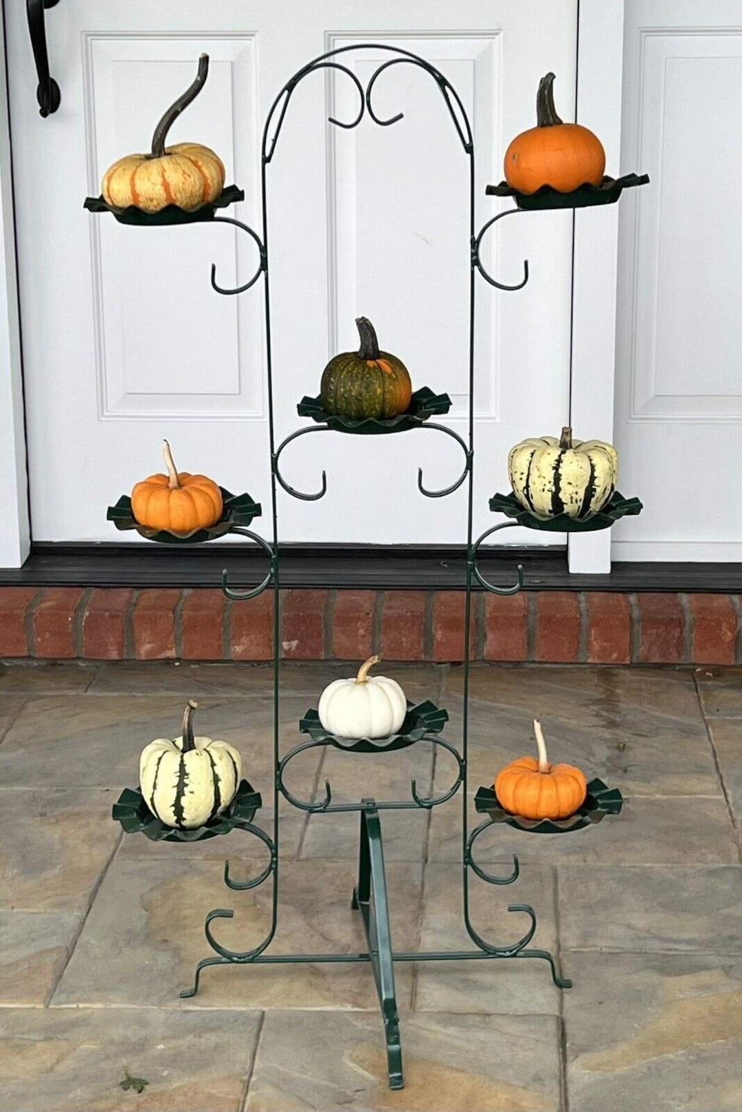 Vintage Iron Patio Porch Garden Plant Stand RESORTED Powder Coated ...